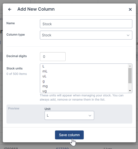 How to Use the Stock Management Column?